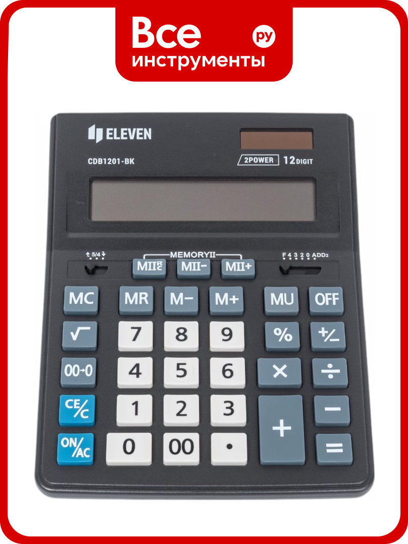 Настольный калькулятор Eleven Business Line 12 разрядов CDB1201-BK