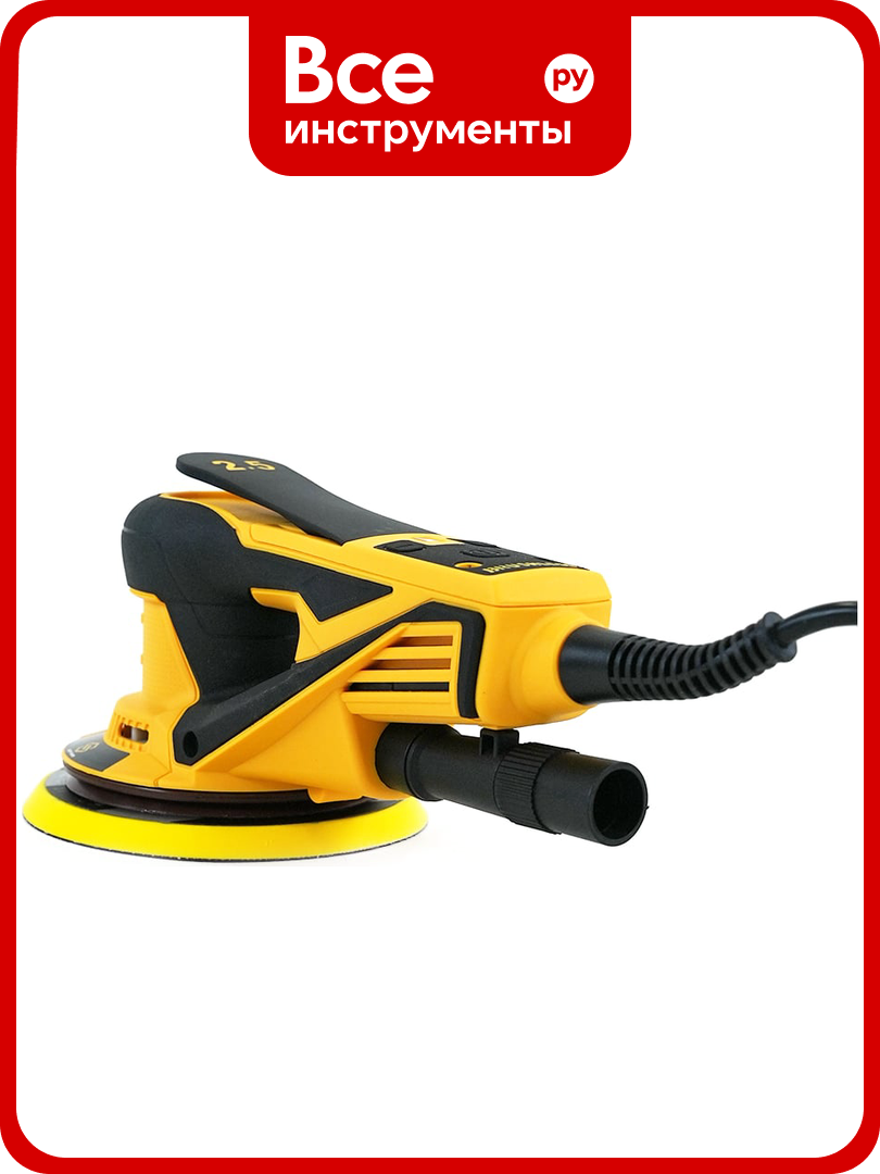 Шлифовальная ручная машинка SCHTAER 220V/50Hz, 350W, эксцентрик 2,5 мм SCH-01-150-2.5, шлифовки древесины