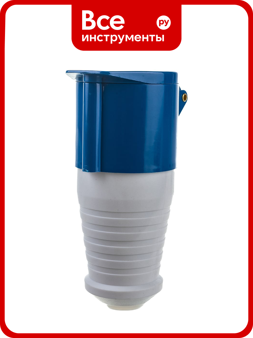 Переносная розетка EKF PROxima 223, 2Р+РЕ, 32А, 220В, IP44 ps-223-32-220 установка, пластиковый корпус, заземление