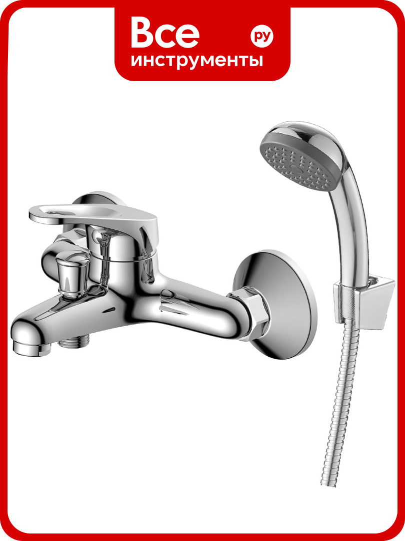 Одноручный смеситель для ванны Decoroom с коротким изливом DR21035 хром, керамический картридж