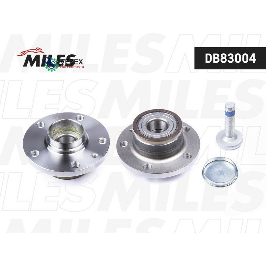 MILES DB83004 Ступица колеса задняя с подшипником AUDI A3 II/Q3/VW GOLF V-VI/PASSAT VI-VII/TIGUAN 03- (SKF VKBA6558) DB83004