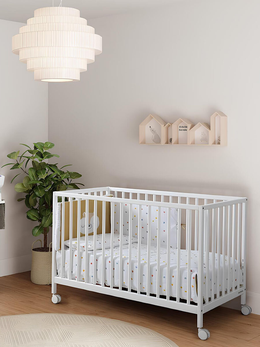 Кровать приставная Micuna Mountain 120*60 белый (white)