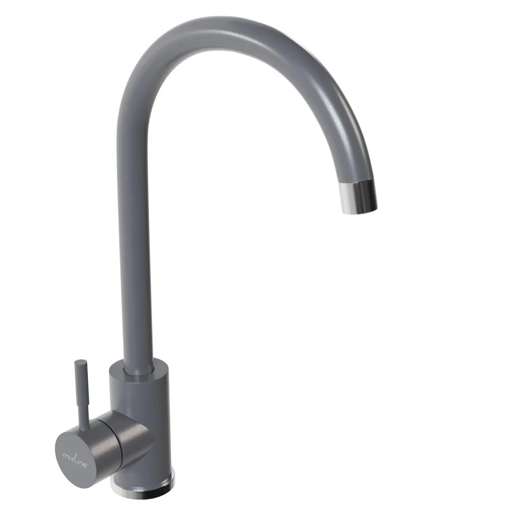 Смеситель для кухни 35к MIXLINE ML-GS15 (342) графит, высокий излив
