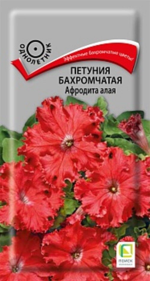 Семена петунии поиск Афродита алая, бахромчатая, 10 шт
