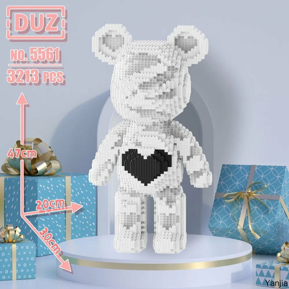 DUZ 3D конструктор, Мишка/KAWS 47cm/лего конструктор