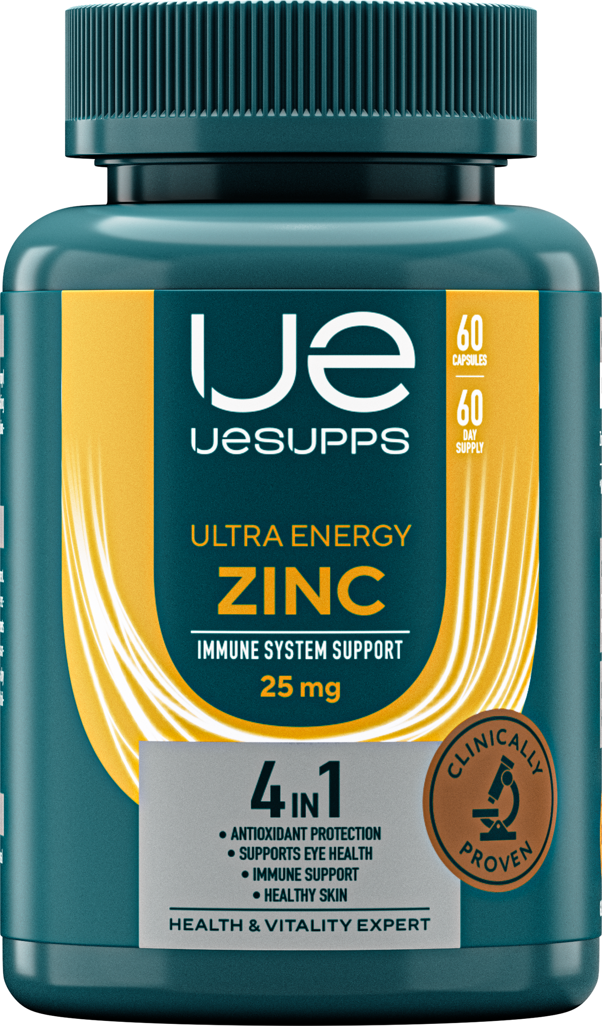 UESUPPS Витамин Цинк 60 капсул Ultra Energy Zinc 60 Сapsules 185ml