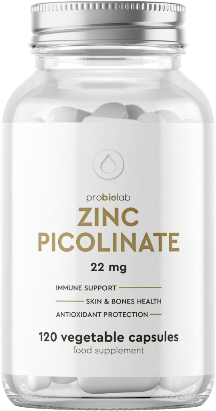 Probiolab Цинк пиколинат 22 мг Zinc Picolinate 22 Mg 120 Vcaps 7*3g+7*30g