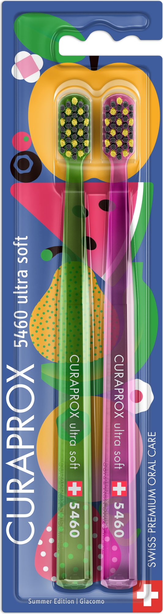 CURAPROX Набор зубных щеток Ultrasoft, d 0,10 мм Duo Summer Edition 2025 Ultrasoft Duo Summer Edition 2025 2*120ml