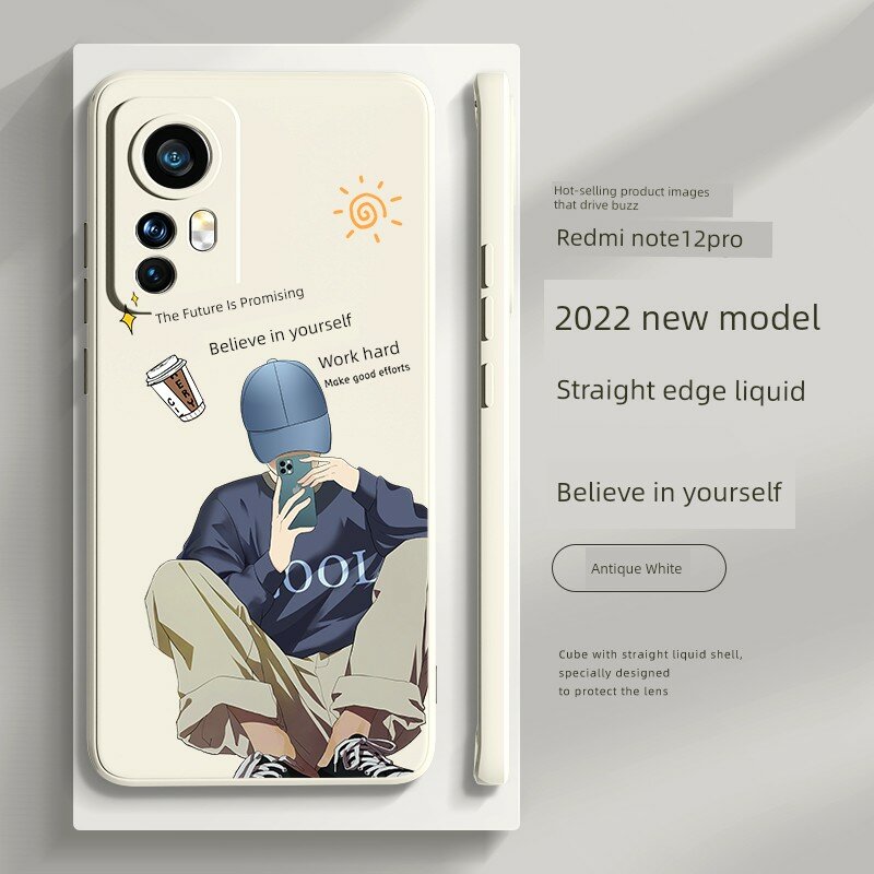 Силиконовый чехол для Redmi Note 12 Pro Speed Edition, матовый белый, ударопрочный чехол для телефона