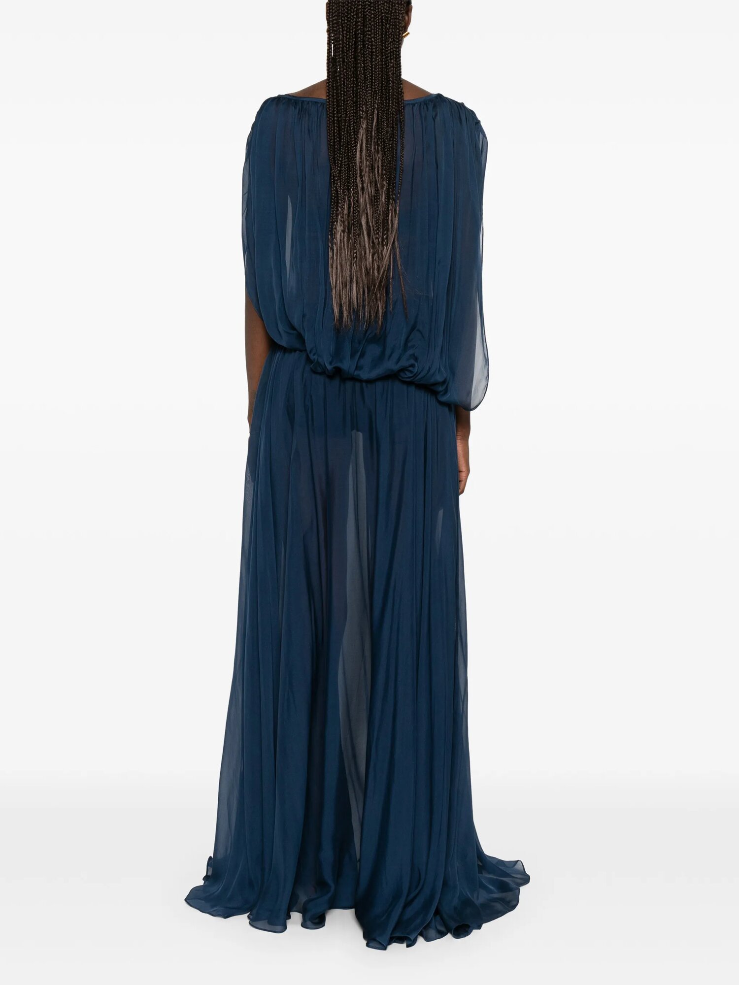 Платье DUNESI Sheer button-front dress, размер 42, синий — фото 1