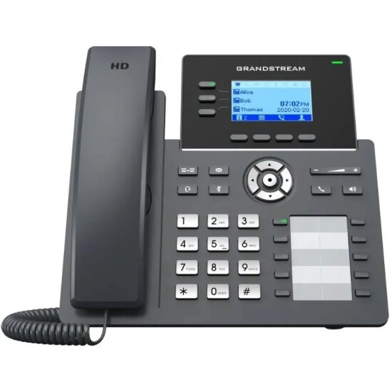 Телефон VoiceIP Grandstream GRP-2604P 6 SIP аккаунтов, 3 линии 10/100/1000, дисплей 2,48"(132x64)