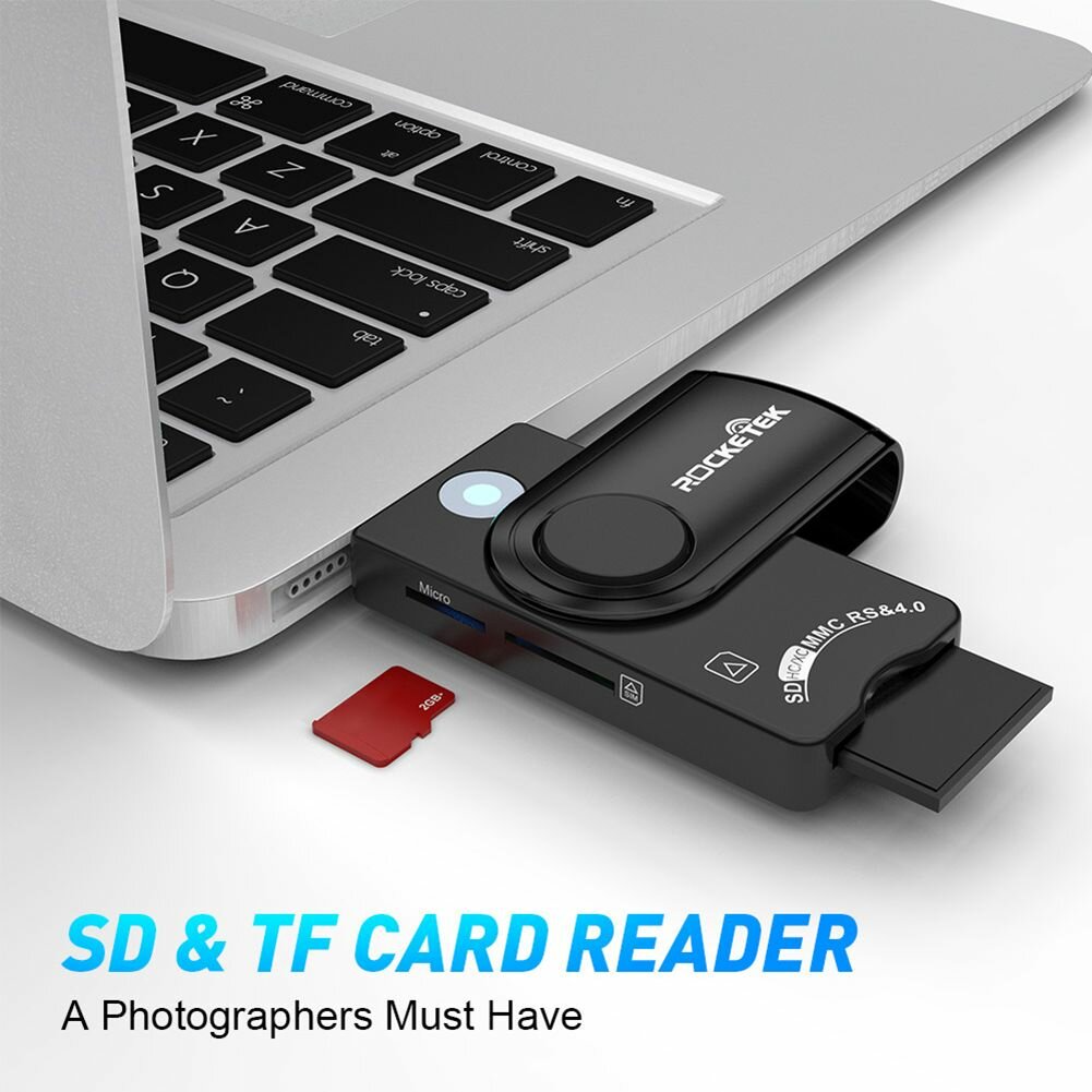 USB 2.0 смарт-ридер для CAC, банковских карт и удостоверений поддержка SD/TF/SIM
