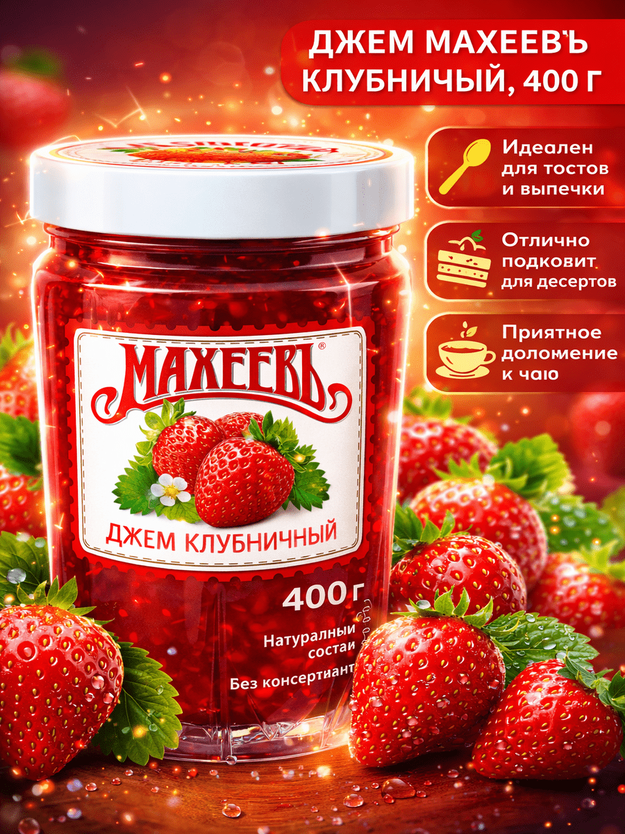 Джем Махеевъ Клубничный, 400 г