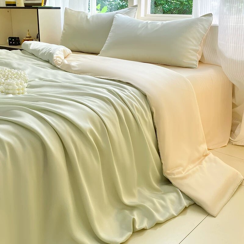 Комплект постельного белья Cat People Summer Cooling Ice Silk: комплект из четырех предметов с шелковисто-гладкими