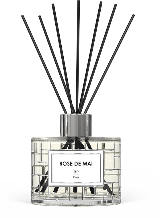 RP Paris Ароматизатор воздуха жидкий ROSE DE MAI цветочно-фруктовый аромат 200 мл Liquid Air Flavoring Diffuser Rose De Mai 200 5*16g