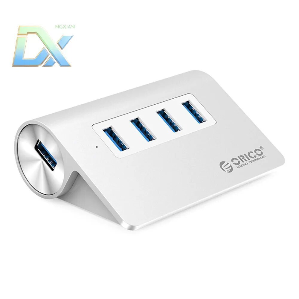 ORICO USB3.0 HUB Алюминиевый USB HUB PC шунт 5 Гбит / с высокоскоростной адаптер питания для компьютерных аксессуаров ORICO-M3H4