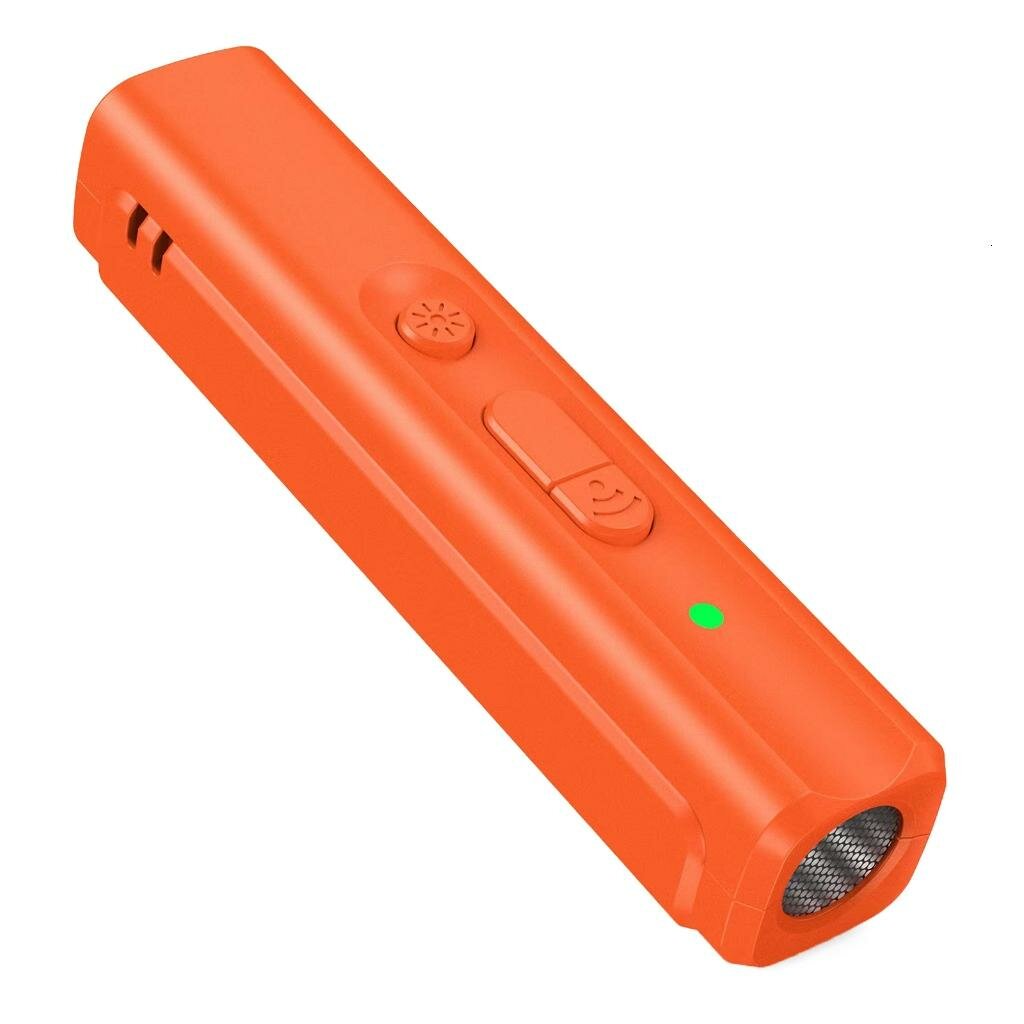 USB-заряжаемый ультразвуковой отпугиватель лая для собак, Оранжевый
