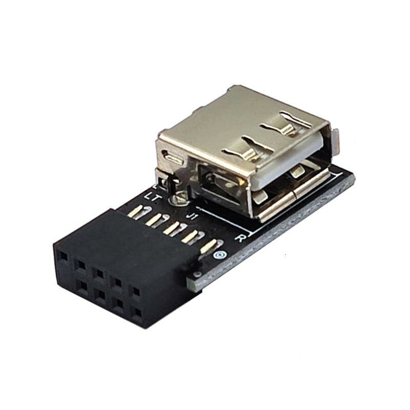 Адаптер USB 2.0 для материнской платы, Направо