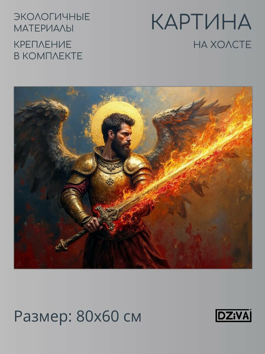 Картина на холсте Ангел 80x60 см