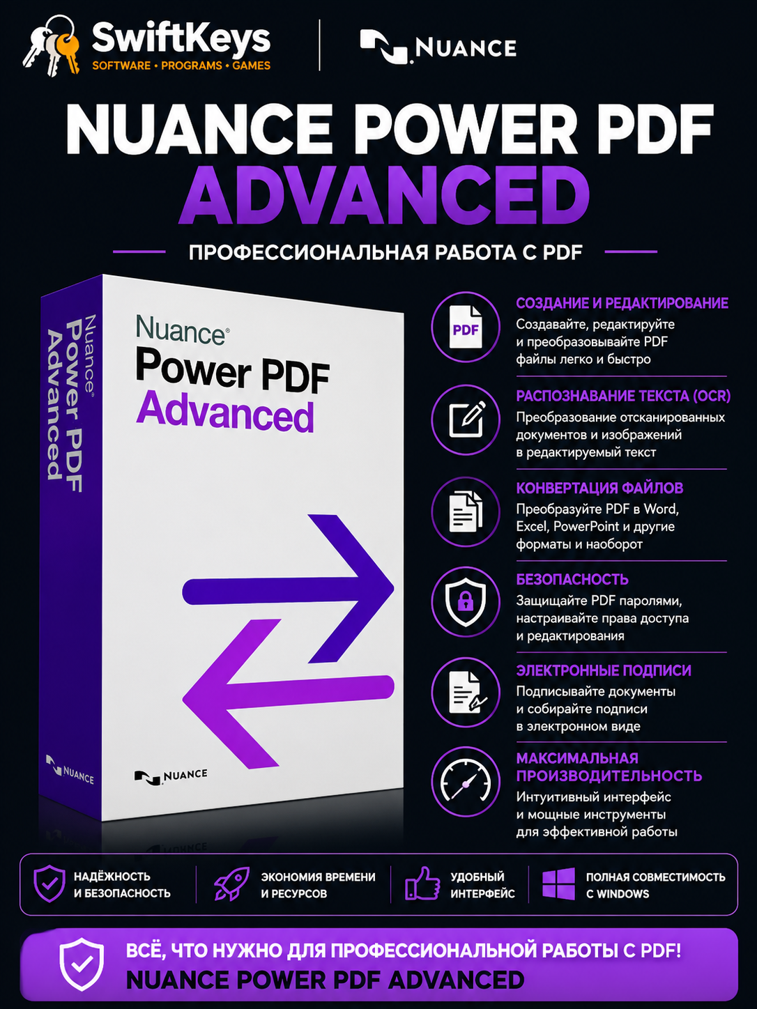 Работа с PDF файлами - NUANCE POWER PDF ADVANCED 2.1 - Ключ активации