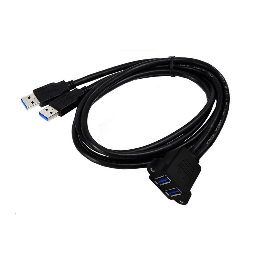 USB 3.0 удлинительный кабель с двумя портами, 1m