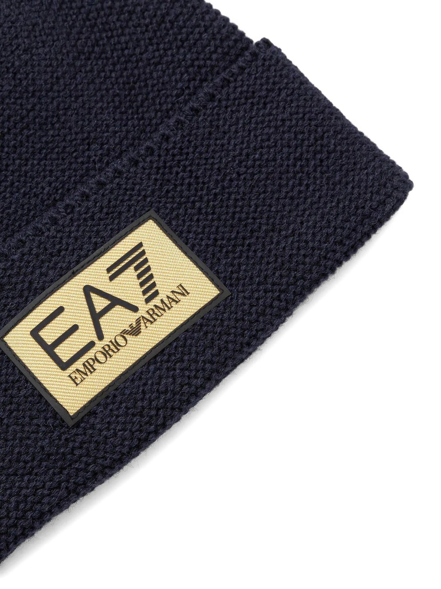 Шапка EA7 EMPORIO ARMANI Logo-patch beanie hat для мальчиков, размер S, blue — фото 1