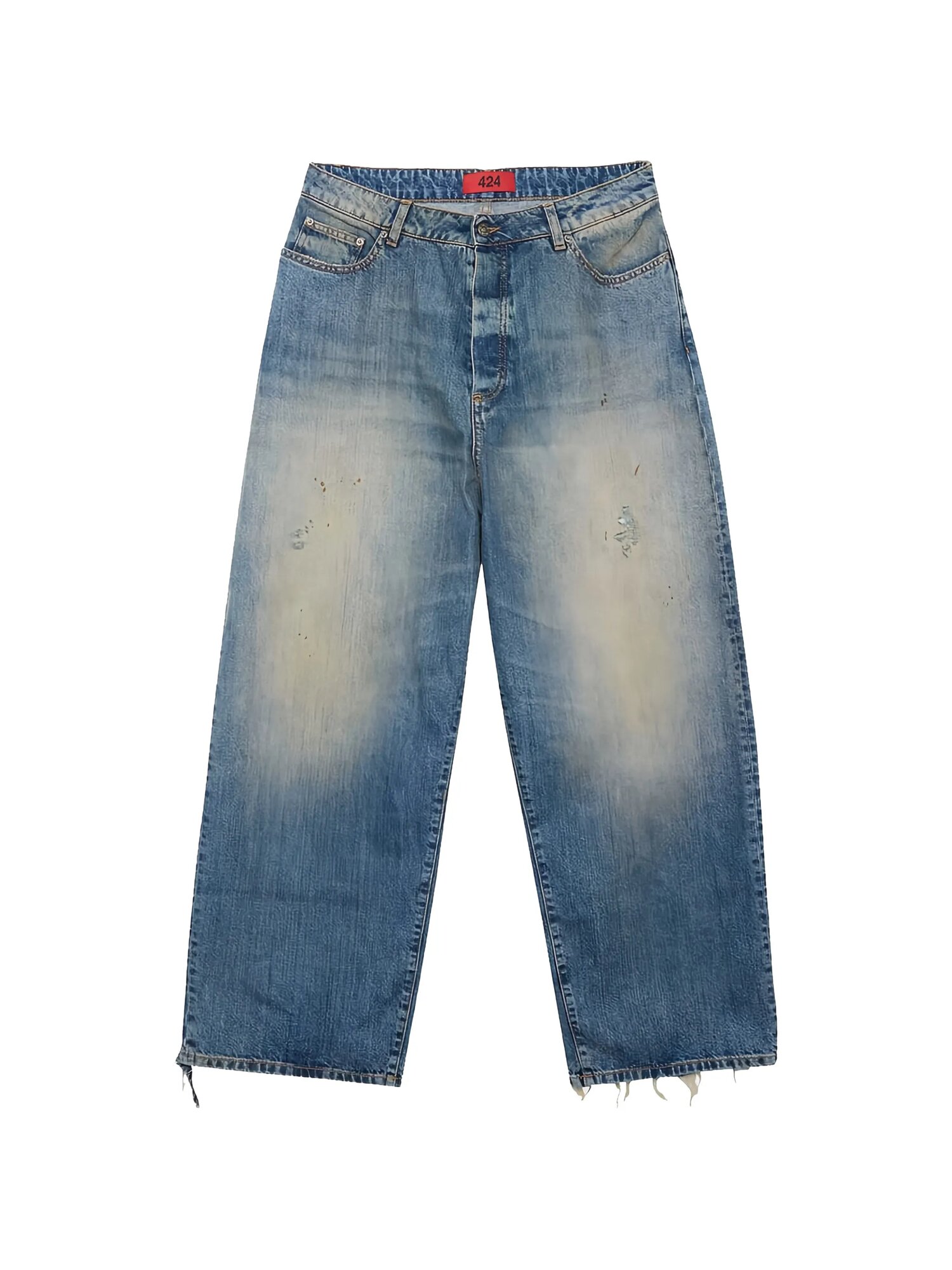 Джинсы Big Daddy distressed-effect wide-leg jeans 