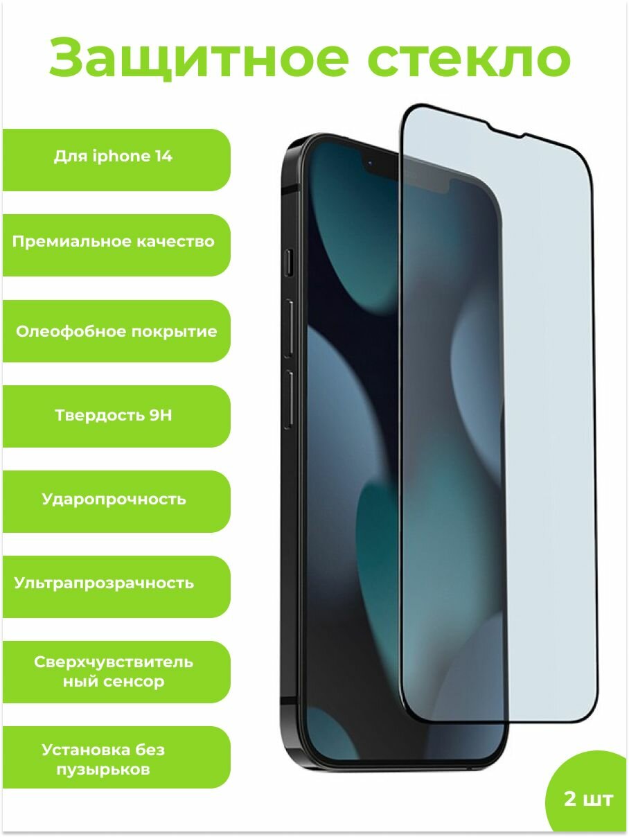 Защитное стекло для iphone 14 ( 2 шт)