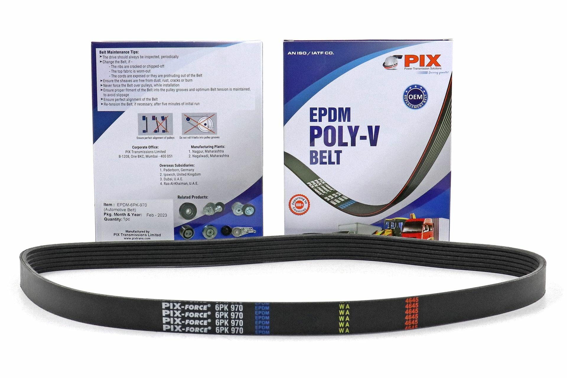 Ремень поликлиновый Toyota Yaris, Corolla, Auris (6PK-970)