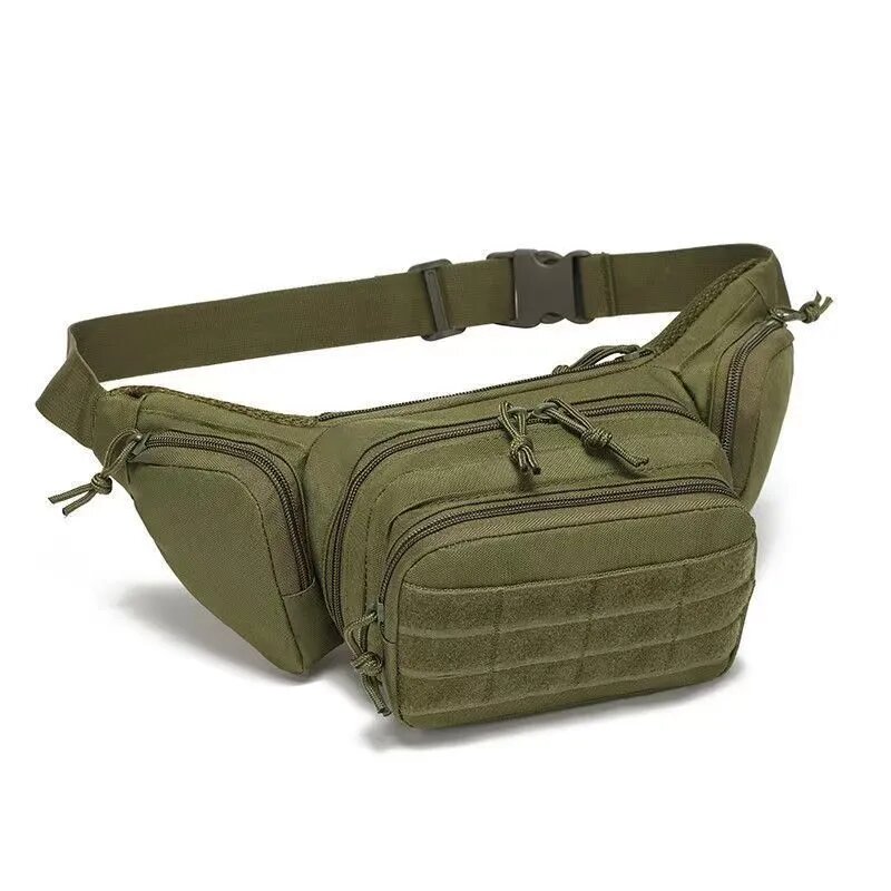 Сумка на пояс Nylon Bodypack, мужская, женская, из нейлона, темно-зеленая