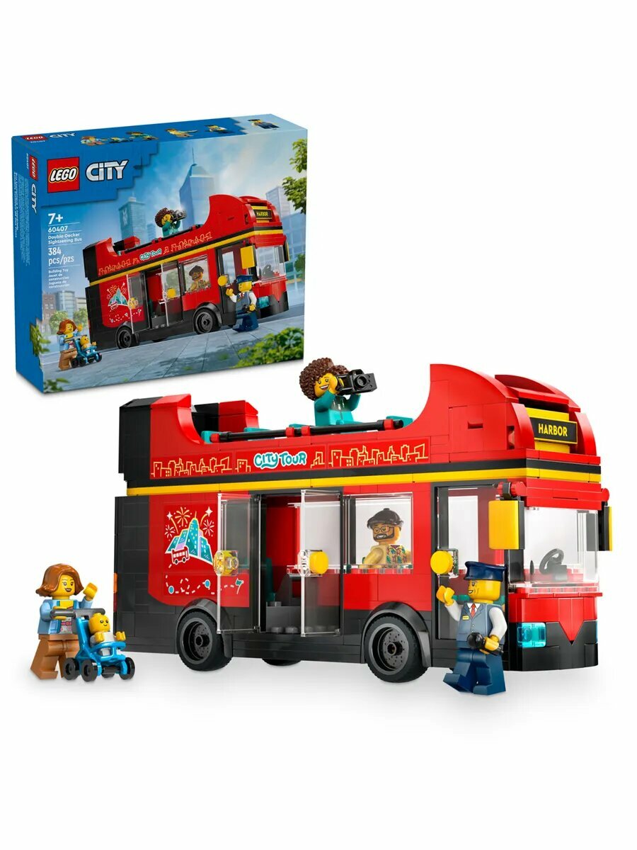 Конструктор LEGO City 60407 Красный двухэтажный автобус