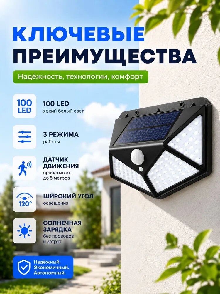 Уличный светильник, Без цоколя, количество ламп:100шт