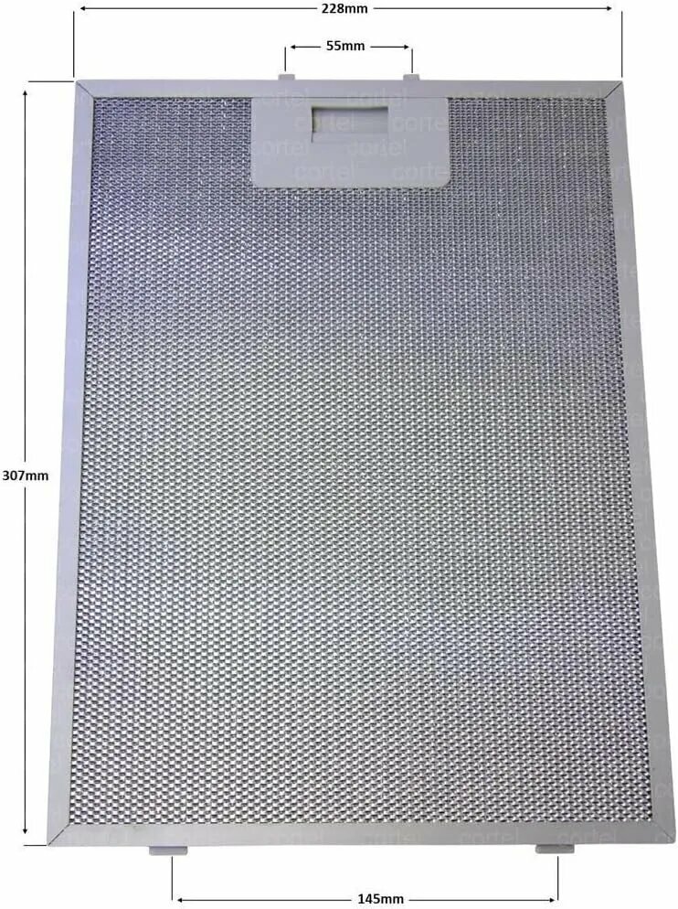 2 шт. 260245 307x228 Фильтр жировой вытяжной для вытяжки Gorenje, Krting, Mora, Akpo F8 класс энергоэффективности A