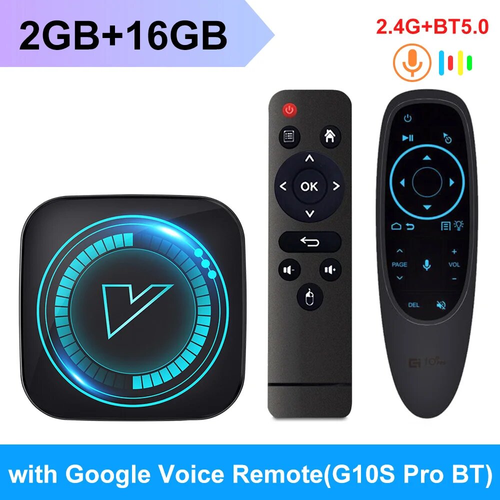 VONTAR H618 ТВ-приставка Android 12 4ГБ/32ГБ Американская вилка, 2G 16G G10S BT