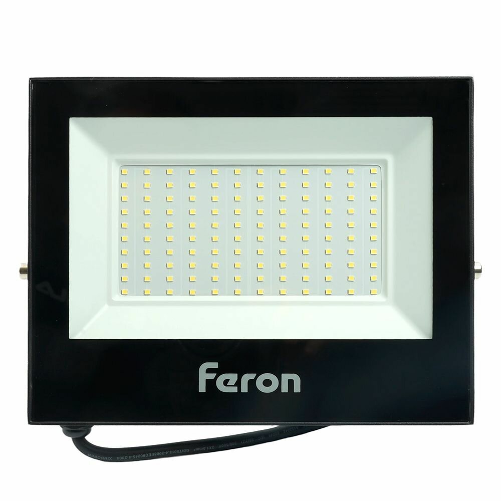 Прожектор светодиодный 2835 SMD 100W 6400K IP65 AC/DC 12-48V/50Hz, черный, LL-972 Feron 51631