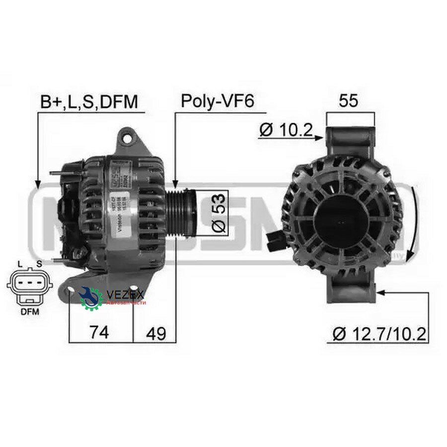 ERA 210362 Генератор FORD MONDEO III 210362
