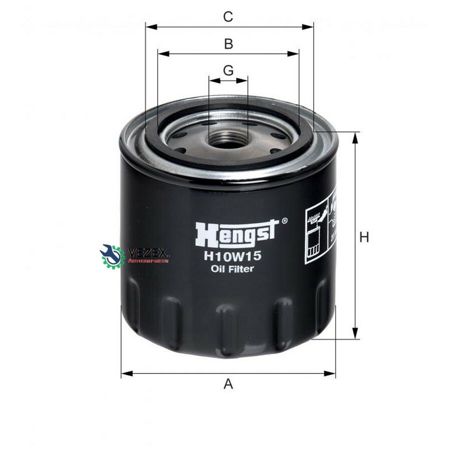 HENGST FILTER H10W15 Фильтр масляный