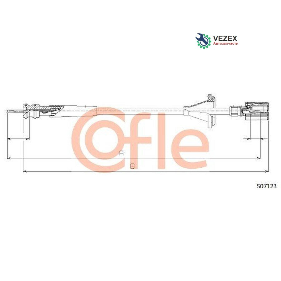 COFLE 92. S07123 Трос спидометра
