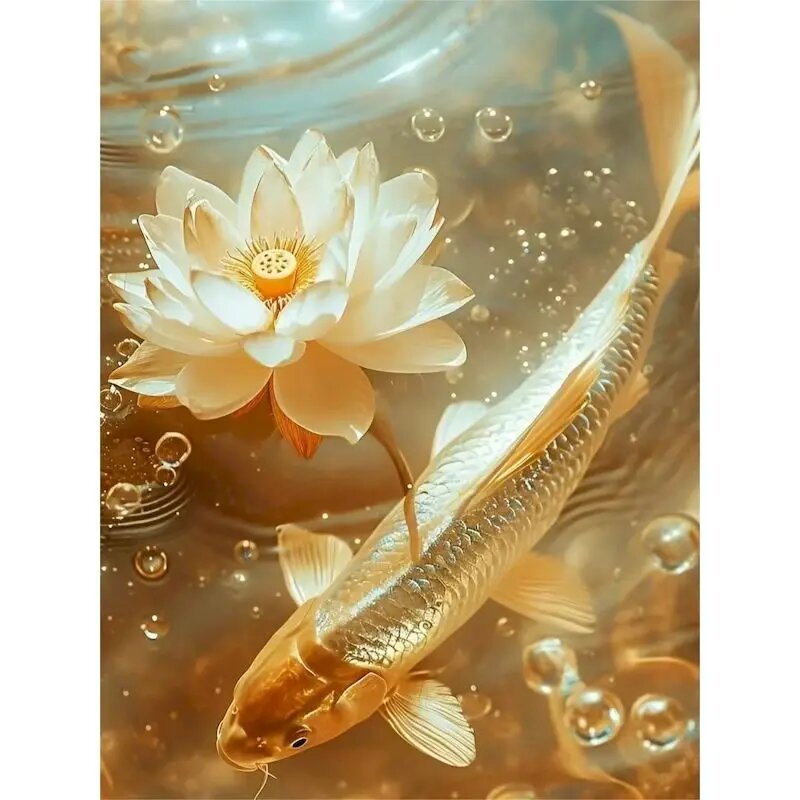Алмазная живопись Koi Fish SDOYUNO Full Square 30X40cm, DZDP105285