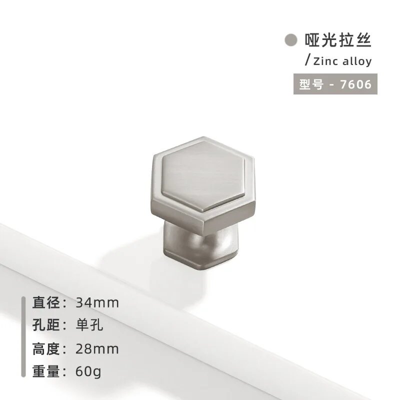 Ручки для шкафов Cpooer цинковый сплав Nickel Brushed-singl