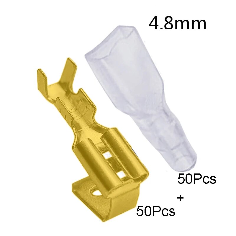 Холодные клеммы DJ6212 4.8 мм / 6.3 мм латунь 4.8mm with Sheath