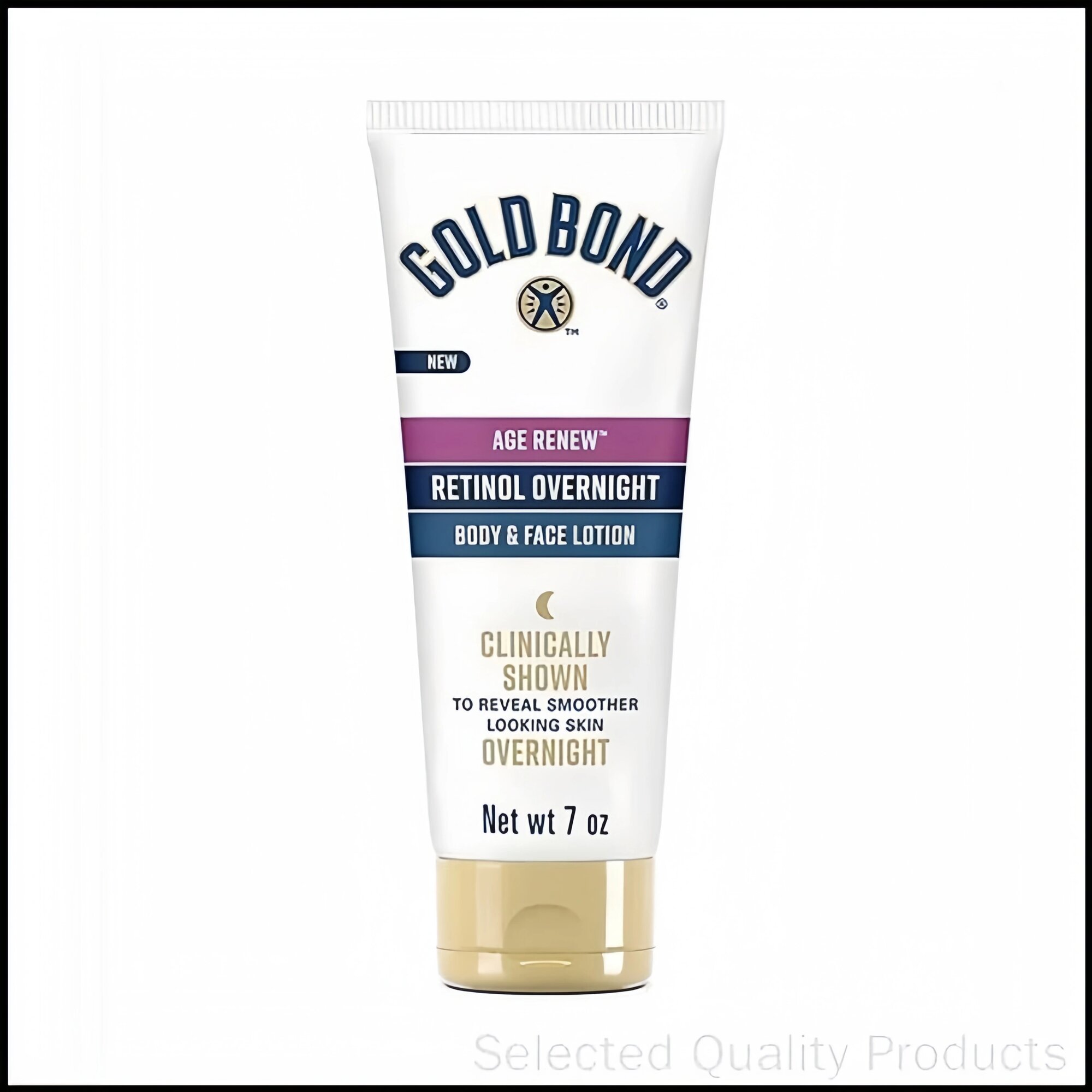 Ночной лосьон для тела и лица Gold Bond Age Renew Retinol с комплексом ретинола и пептидов для сухой кожи, 7 унций.