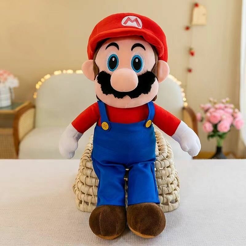Плюшевая игрушка Марио из Super Mario Bros, классический дизайн, подарок на день рождения для мальчика