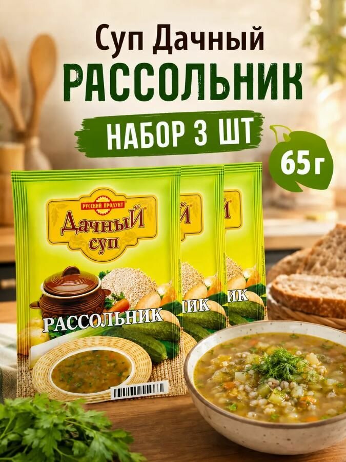 Набор 3 шт. Суп Дачный Рассольник 65 г