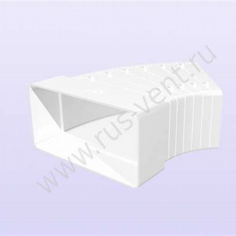 Колено разноугловое горизонтальное пластиковое 90°, 60 × 204 мм, арт. 620КРП