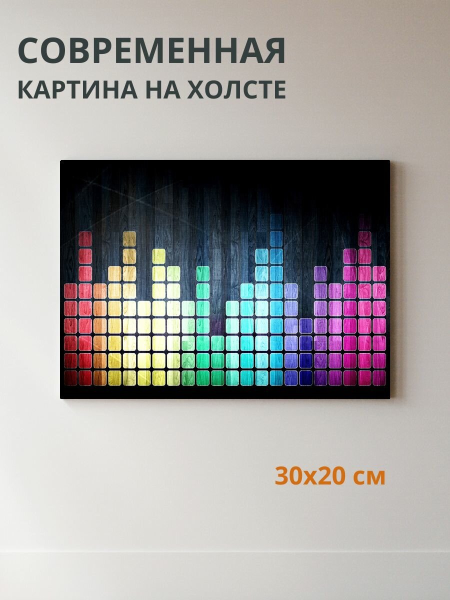 Картина на холсте Музыкальная абстракция 30x20 см