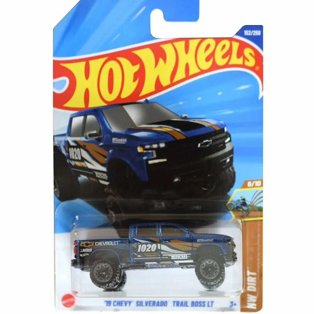 Машинка Mattel 2025 H CASE 1/64 Car 19 CHEYY SIL VERADO TRAIL B0SS LT 2025-152