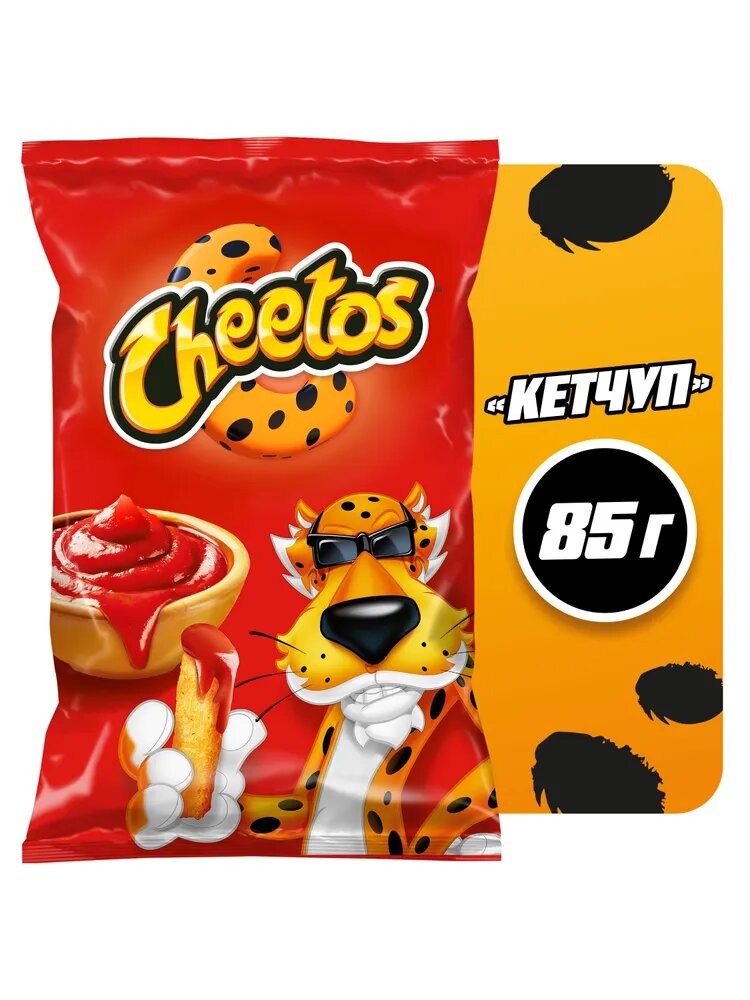 Кукурузные снеки-чипсы Cheetos со вкусом кетчупа, 85 г
