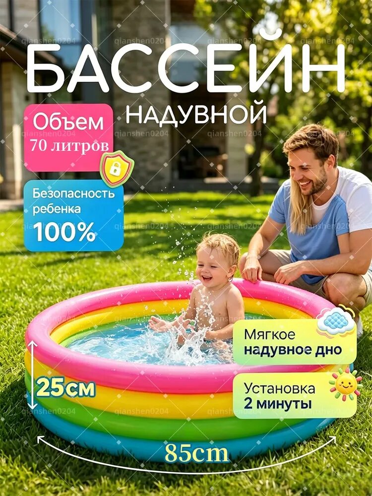 Надувной бассейн емкостью 70 литров, подходящий для детей и взрослых, многофункциональный, наполненный океанскими шариками, с безопасным мягким дном, позволяет отдыхать на заднем дворе