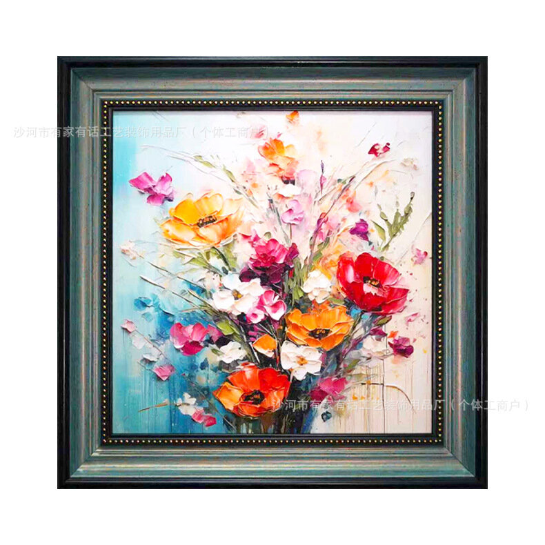 Картина в стиле Мондриан с маленькими цветами для дома, 40x40см современная настенная живопись